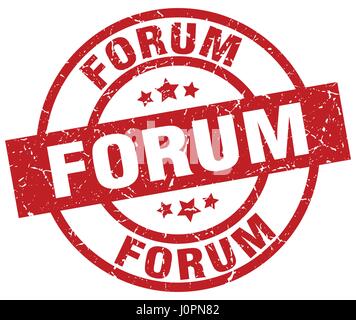 forum round red grunge stamp Stock Vector Image & Art - Alamy