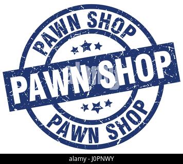 pawn shop sign. pawn shop grunge blue stamp. Label Stock Vector Image ...