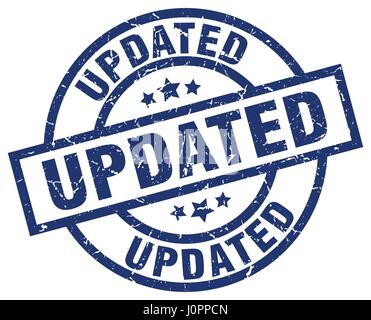 updated blue round grunge vintage ribbon stamp Stock Vector Image & Art ...