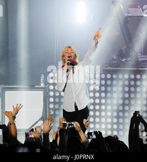 Singer ROSS LYNCH of the band R5 brings their 2015 Summer Tour Stock ...