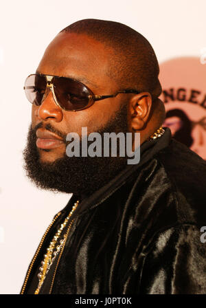 Rapper Rick Ross during the BAPESTORE opening in Los Angeles Stock ...