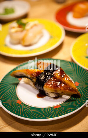 Gourmet Grilled fresh eel fish in the plate Stock Photo - Alamy