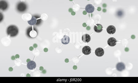 Benzol chemical molecules micro background. 3D illustration Stock Photo ...