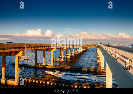 Aerial view of Courtney Campbell Causeway, Tampa, Florida Stock Photo ...