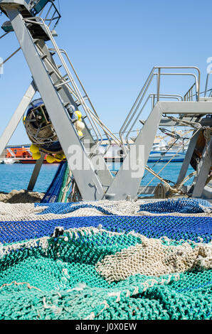 A net view in Garrucha port, Almería province, Spain Stock Photo - Alamy