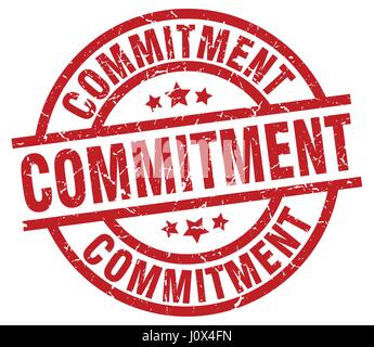 commitment round red grunge stamp Stock Vector Image & Art - Alamy
