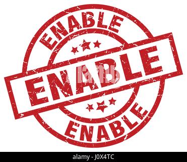 enable stamp. enable vintage red label. Sign Stock Vector Image & Art ...