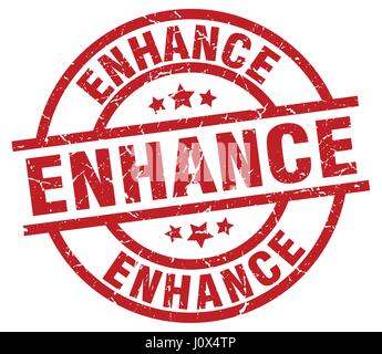 enhance red round stamp Stock Vector Image & Art - Alamy