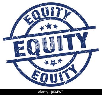 equity blue round grunge stamp Stock Vector Image & Art - Alamy
