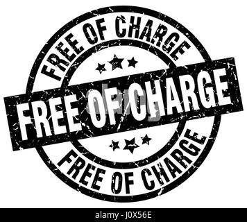 free of charge round grunge black stamp Stock Vector Image & Art - Alamy