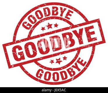 goodbye red grunge round vintage rubber stamp Stock Vector Image & Art ...