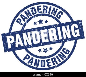 pandering stamp. pandering vintage blue label. Sign Stock Vector Image ...