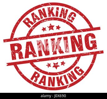 ranking round red grunge stamp Stock Vector Image & Art - Alamy