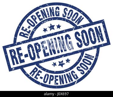 opening soon blue round grunge stamp Stock Vector Image & Art - Alamy