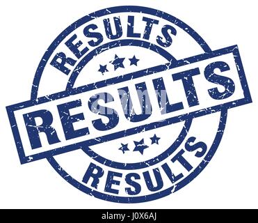 results blue round grunge stamp Stock Vector Image & Art - Alamy