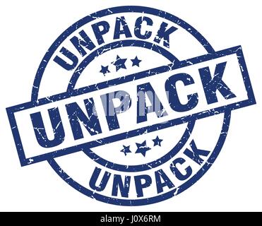 unpack sign. unpack grunge blue stamp. Label Stock Vector Image & Art ...