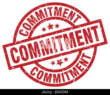 commitment round red grunge stamp Stock Vector Image & Art - Alamy