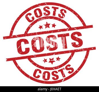costs red grunge round vintage rubber stamp Stock Vector Image & Art ...