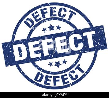defect blue round grunge stamp Stock Vector Image & Art - Alamy