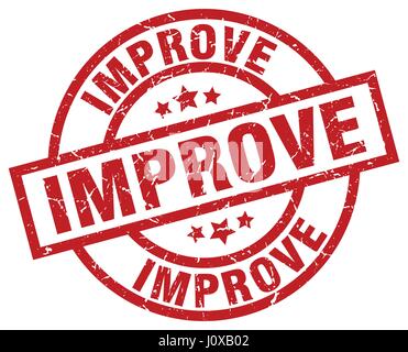 improve round red sticker isolated on white Stock Vector Image & Art ...