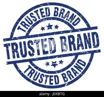 trusted brand blue round stamp Stock Vector Image & Art - Alamy