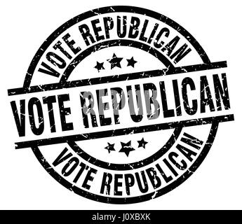 vote republican round grunge black stamp Stock Vector Image & Art - Alamy
