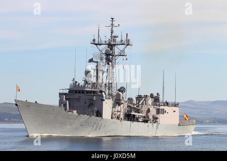 ESPS Reina Sofia (F84), a Santa Maria-class frigate of the Spanish Navy ...