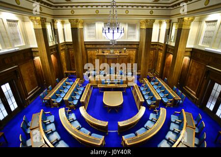 Council Chamber, Barnsley Town Hall, South Yorkshire, UK Stock Photo ...