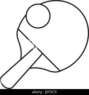 Ping pong paddle icon. Outline ping pong paddle vector icon for web ...