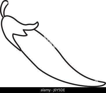 Chilli pepper icon. Outline illustration of chilli pepper vector icon ...