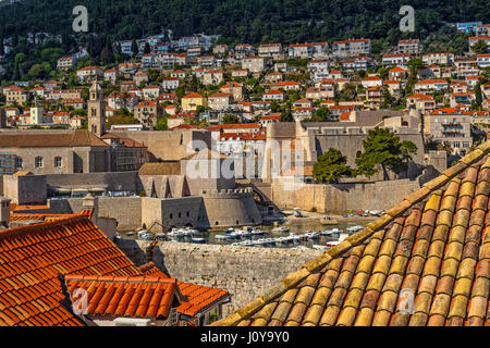 Fort Revelin and city walls, Dubrovnik Old City, Croatia, UNESCO Stock ...