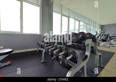 Modern Fitness Center interior design, luxury Gym Stock Photo - Alamy