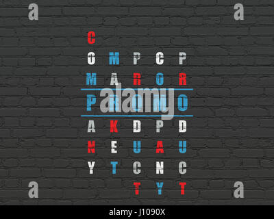 Marketing concept: Promo in Crossword Puzzle Stock Photo - Alamy