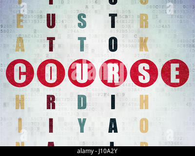 Studying concept: Course in Crossword Puzzle Stock Photo - Alamy