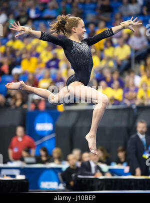 St. 15th Apr, 2017. UCLA's Katelyn Ohashi performs on the floor during ...
