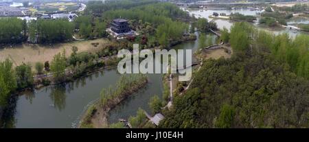 Huaian, China. 16th Apr, 2017. .Aerial photography of the Scenic Area ...
