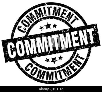 commitment round grunge black stamp Stock Vector Image & Art - Alamy