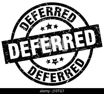 deferred sign. deferred grunge black stamp. Label Stock Vector Image ...