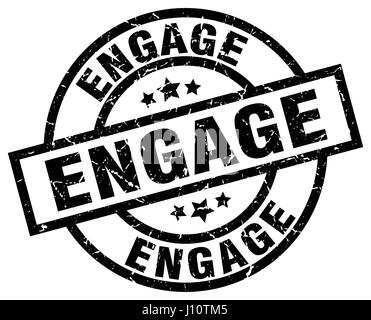 engage round grunge black stamp Stock Vector Image & Art - Alamy