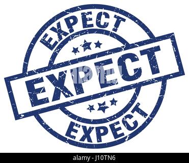 expect round blue sticker isolated on white Stock Vector Image & Art ...