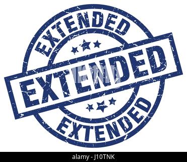 extended blue round grunge stamp Stock Vector Image & Art - Alamy