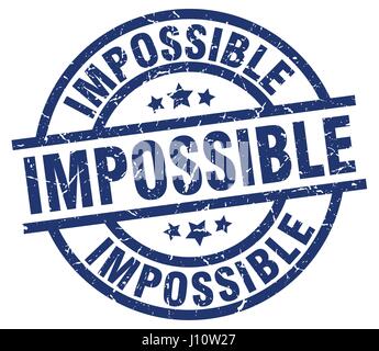 impossible blue round stamp Stock Vector Image & Art - Alamy