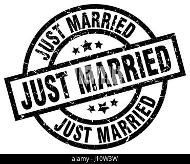 just married sign. just married grunge black stamp. Label Stock Vector ...
