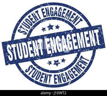 student engagement blue round stamp Stock Vector Image & Art - Alamy
