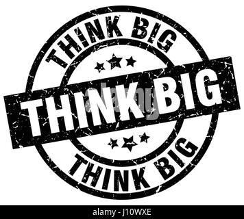 think big round grunge black stamp Stock Vector Image & Art - Alamy