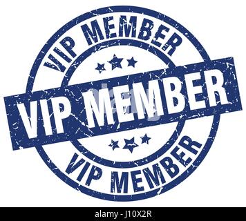 vip member blue round grunge stamp Stock Vector Image & Art - Alamy