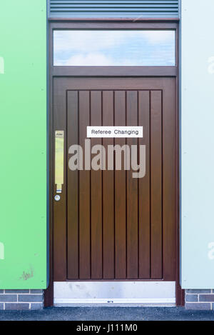 Sign on the door of a Referee's Changing Room Stock Photo - Alamy