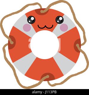 colorful cartoon flotation hoop with rope Stock Vector Image & Art - Alamy