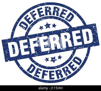 deferred blue round grunge stamp Stock Vector Image & Art - Alamy