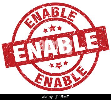 enable stamp. enable vintage red label. Sign Stock Vector Image & Art ...